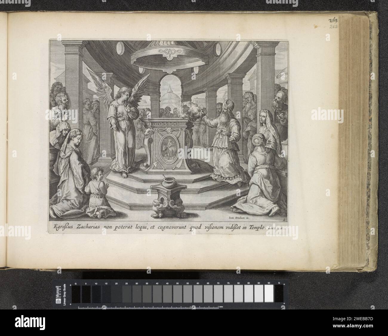 Announcement of the birth of Johannes to Zacharias, 1643 print View of ...