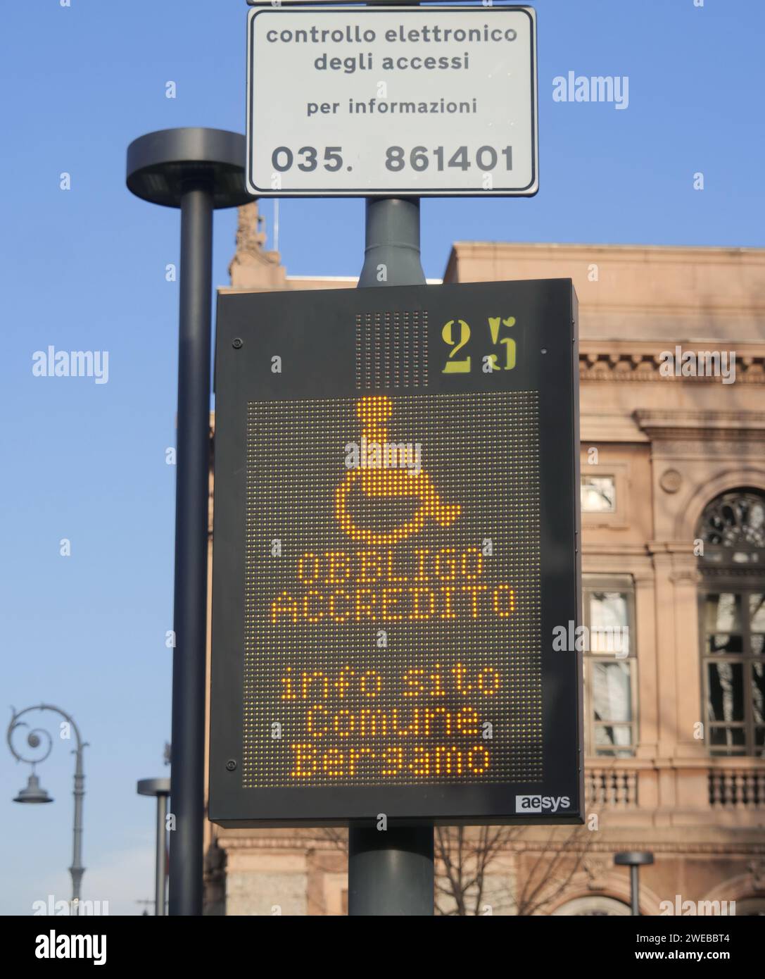 Bergamo, Italy. 24th Jan, 2024. In Bergamo 30 zones are already active ...