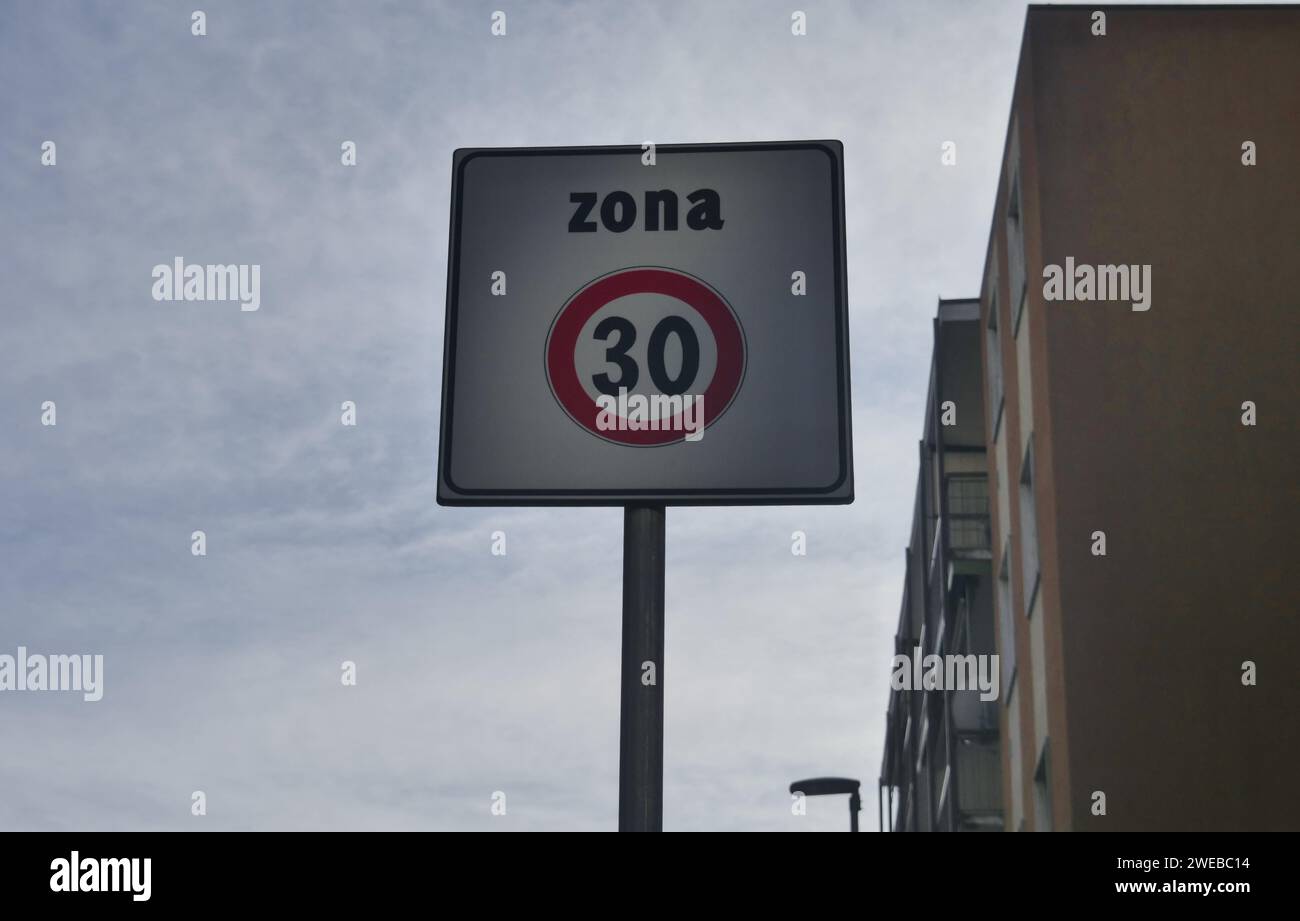 Bergamo, Italy. 24th Jan, 2024. In Bergamo 30 zones are already active ...