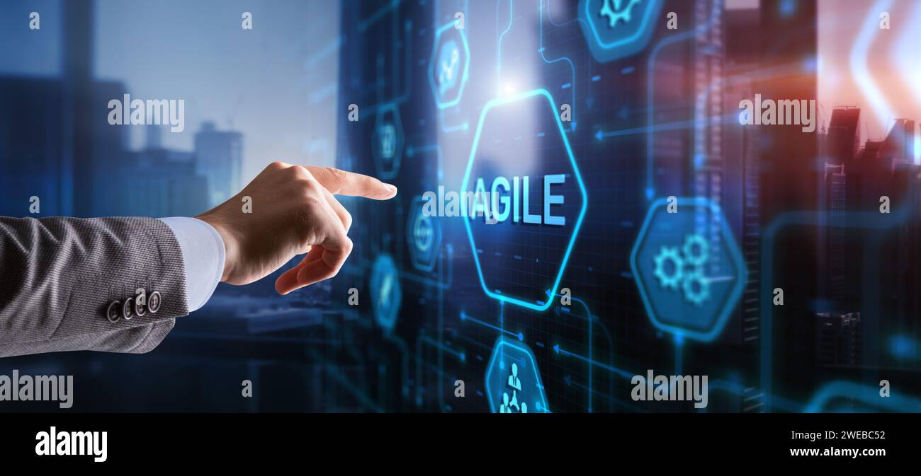 Agile software development technology business concept Stock Photo - Alamy