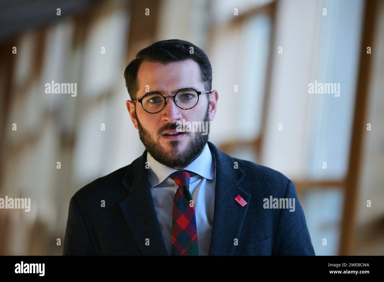 Edinburgh Scotland, UK 24 January 2024. Paul Sweeney MSP at the ...