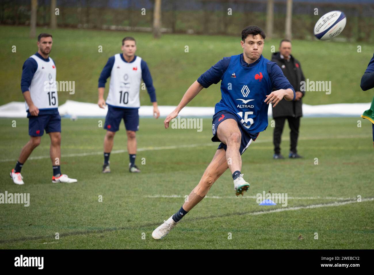 Paris, France. 24th Jan, 2024. Louis Bielle Biarrey during French rugby ...