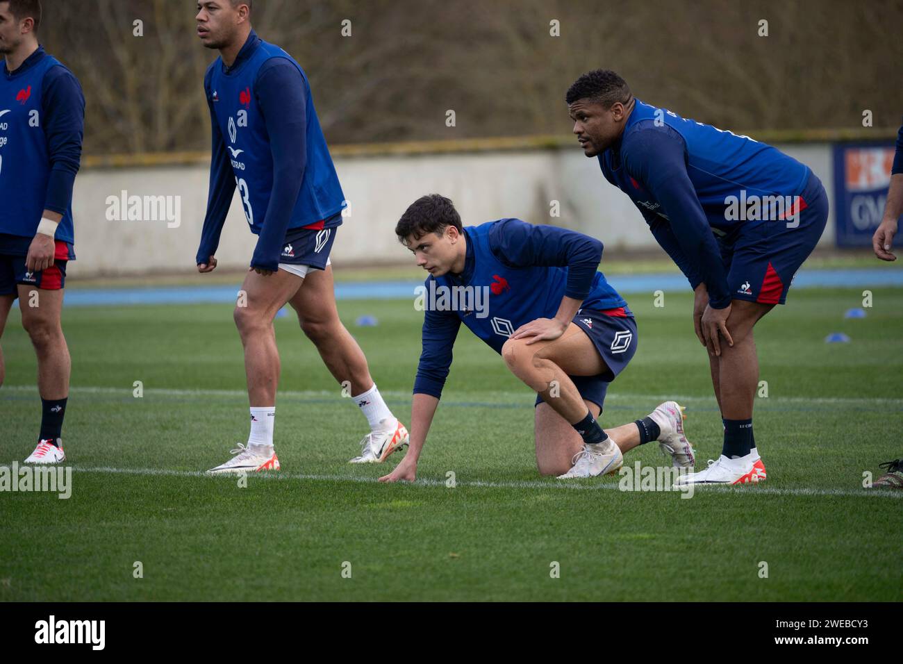 Paris, France. 24th Jan, 2024. Louis Bielle Biarrey during French rugby ...