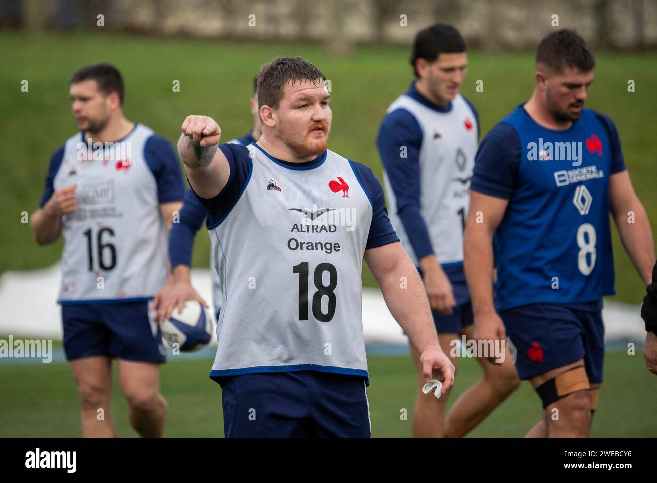 Paris, France. 24th Jan, 2024. LACLAYAT Thomas during French rugby team ...