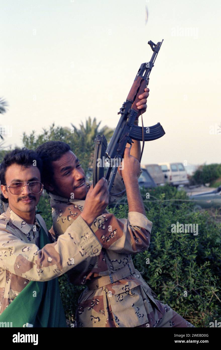 First Gulf War: 1st March 1991 Saudi Arabian coalition soldiers fire a ...