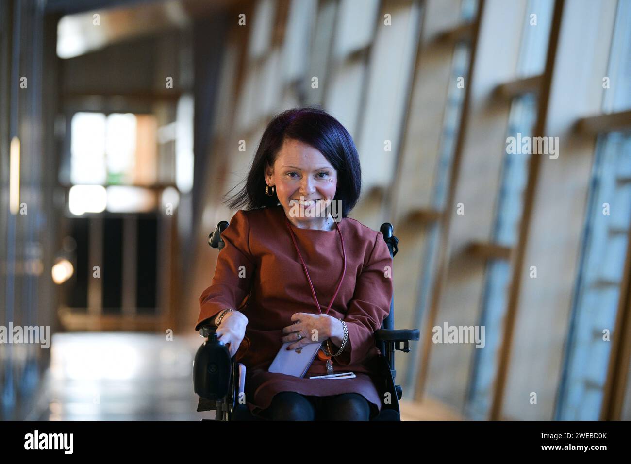Edinburgh Scotland, UK 24 January 2024. Pam Duncan-Glancy MSP at the ...