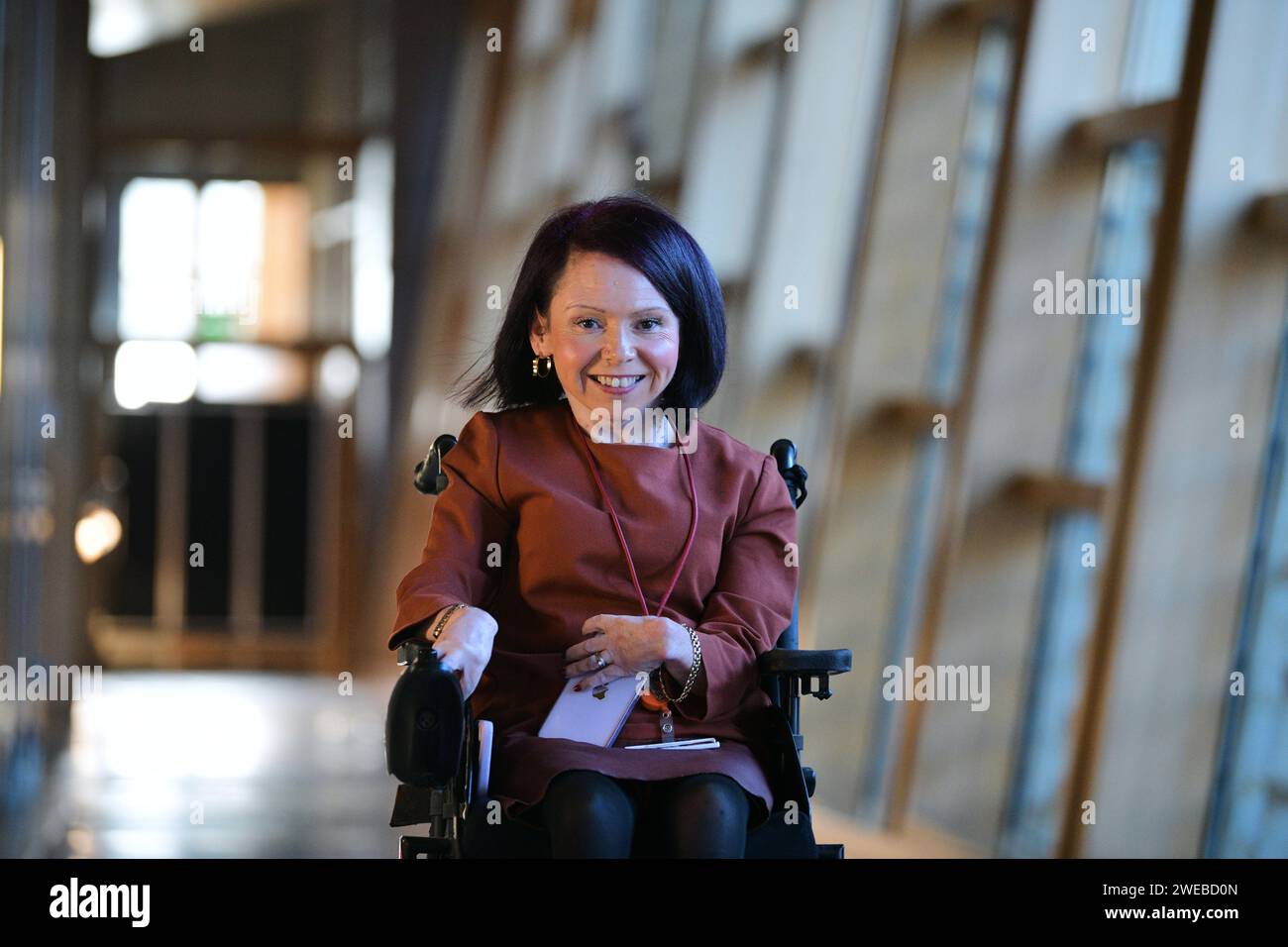 Edinburgh Scotland, UK 24 January 2024. Pam Duncan-Glancy MSP at the ...