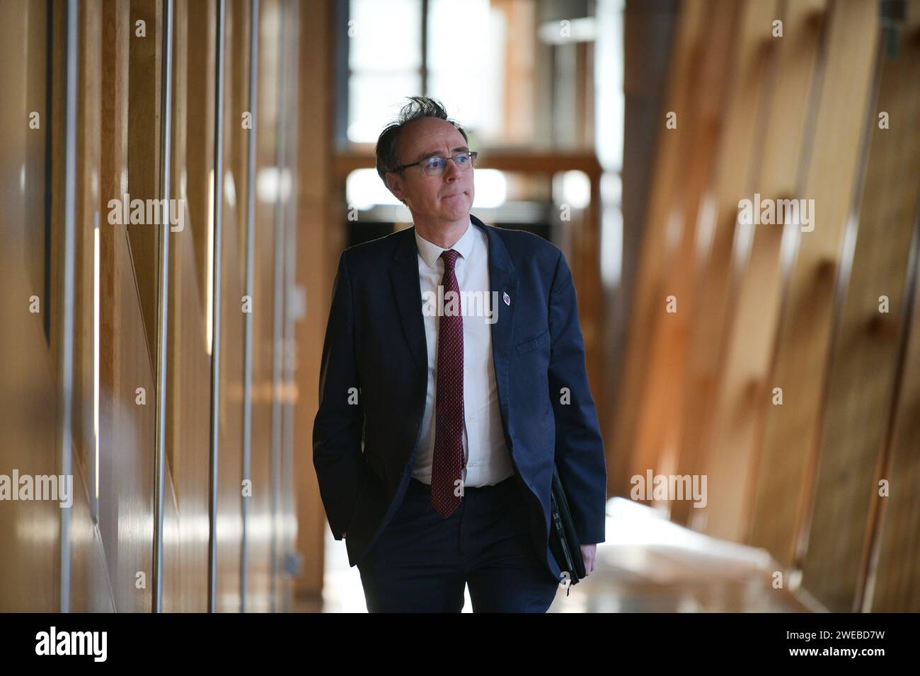 Edinburgh Scotland, UK 24 January 2024. Alasdair Allan MSP at the ...