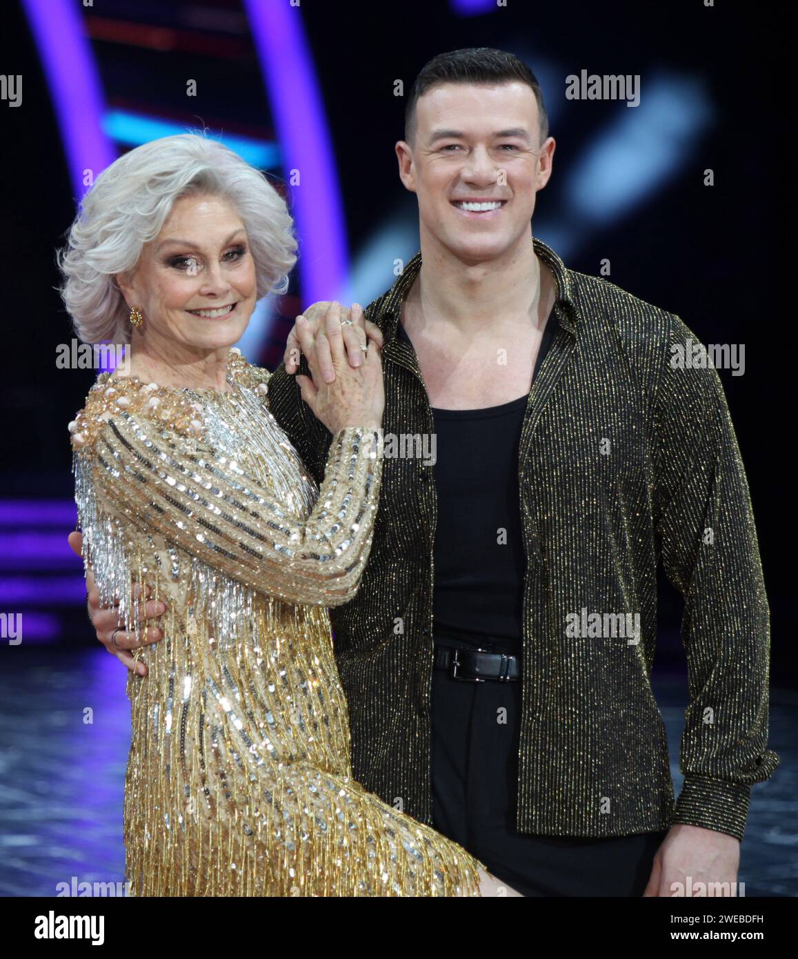Birmingham. UK. Angela Rippon and Kai Widdrington at Strictly Come ...
