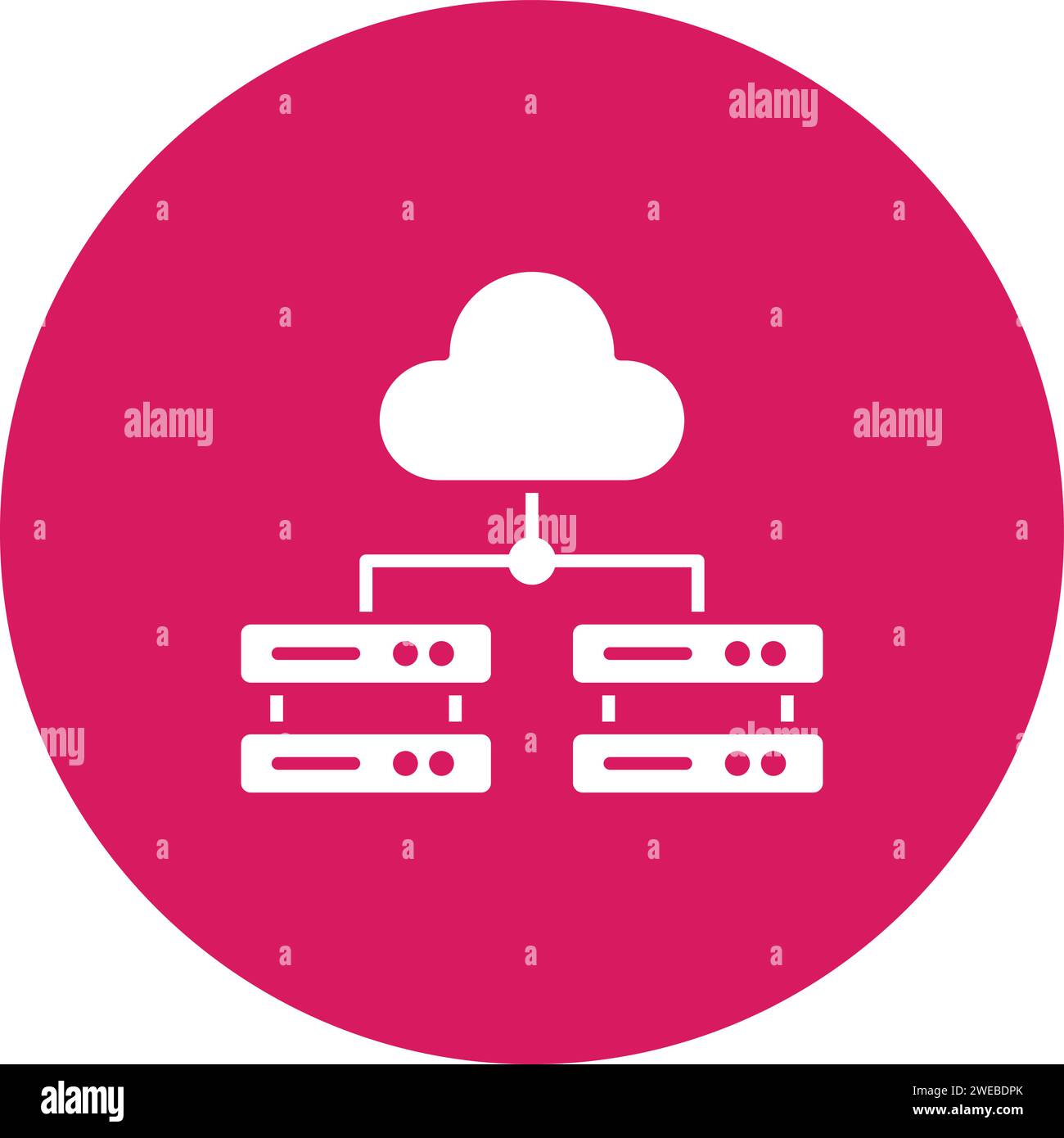 Multiple Cloud Servers icon vector image. Suitable for mobile application web application and ...