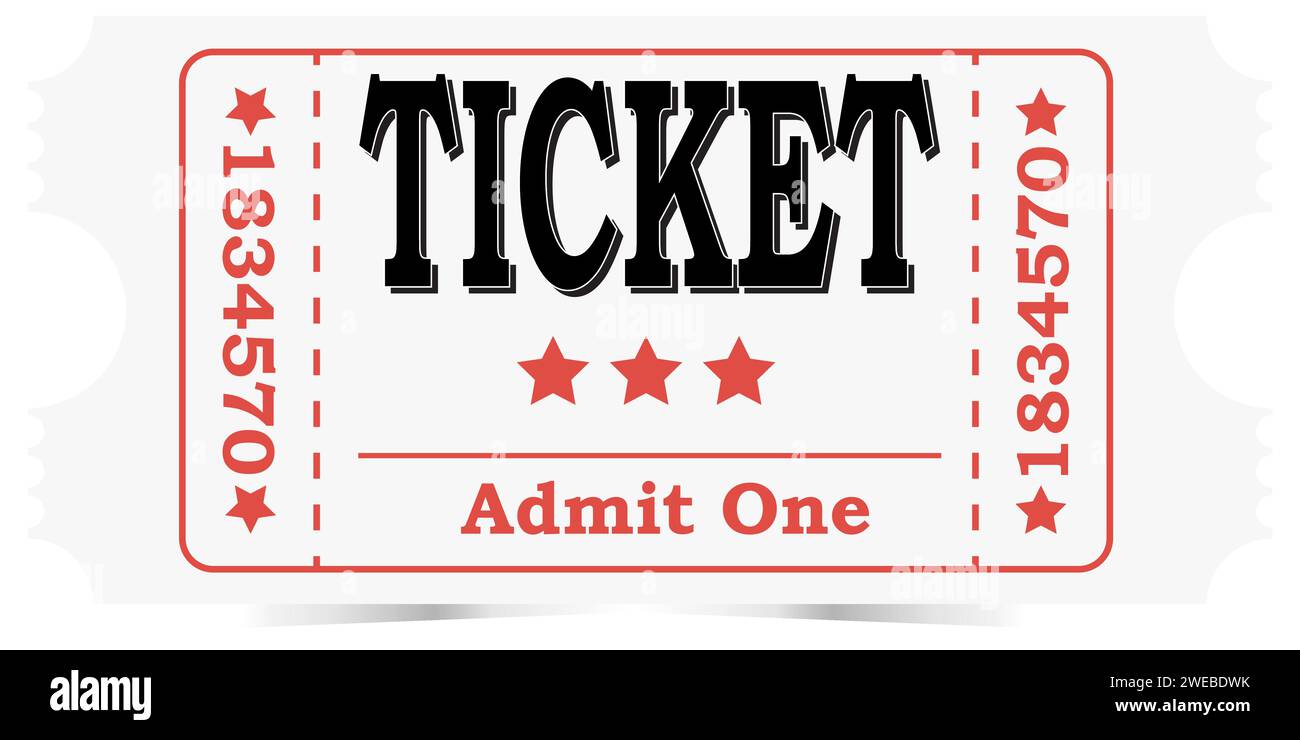 Basic Ticket Template for a Movie, Concert, Festival, Party or any ...