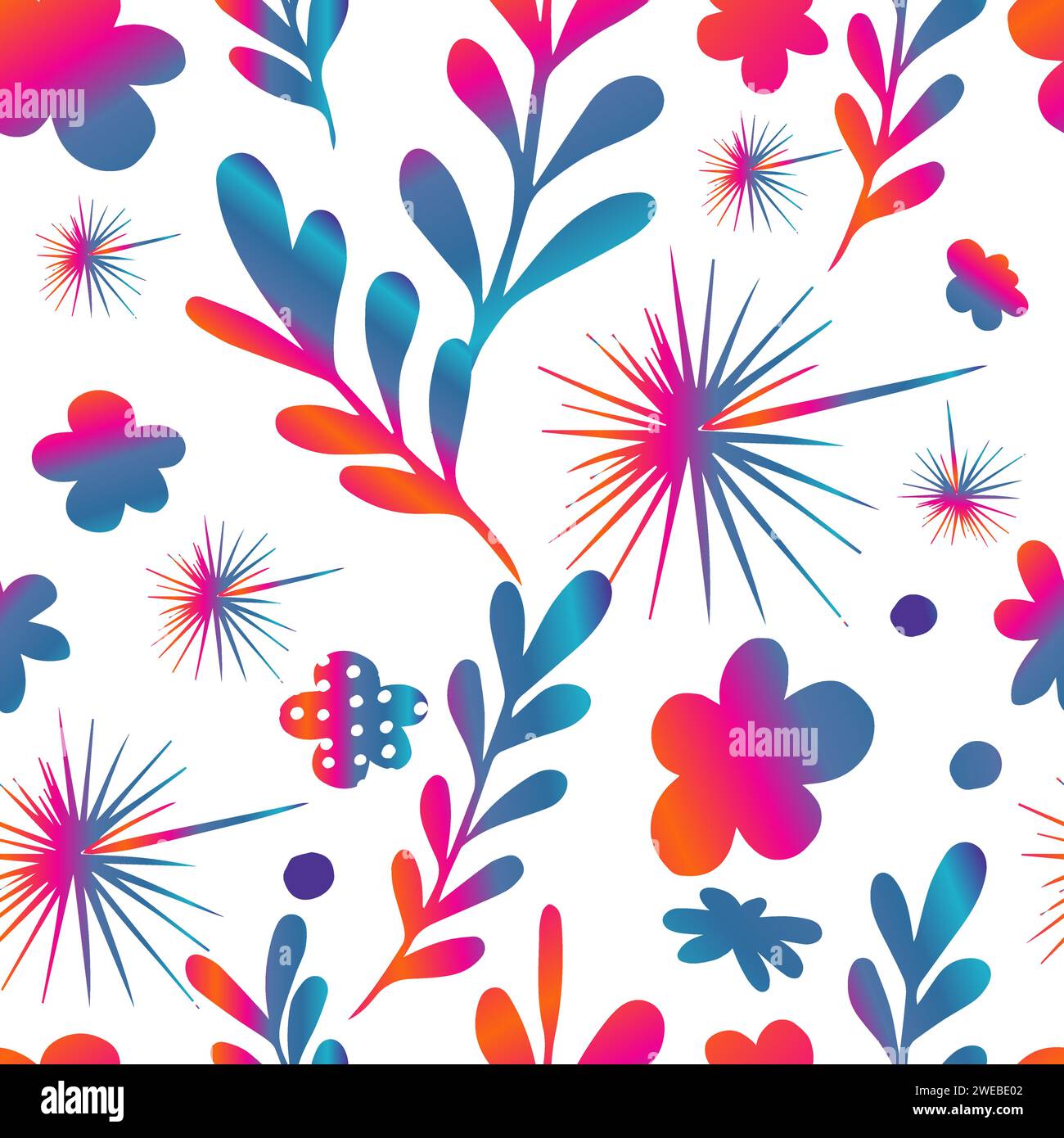 Seamless background beautiful graphic decorative gradient leaves with ...