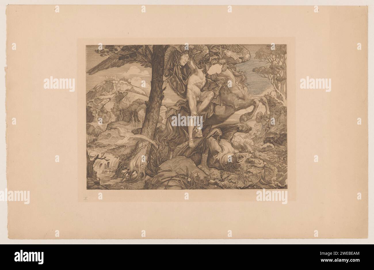 Perseus and the sea monster, Johannes Josephus Aarts, 1881 - 1934 print ...