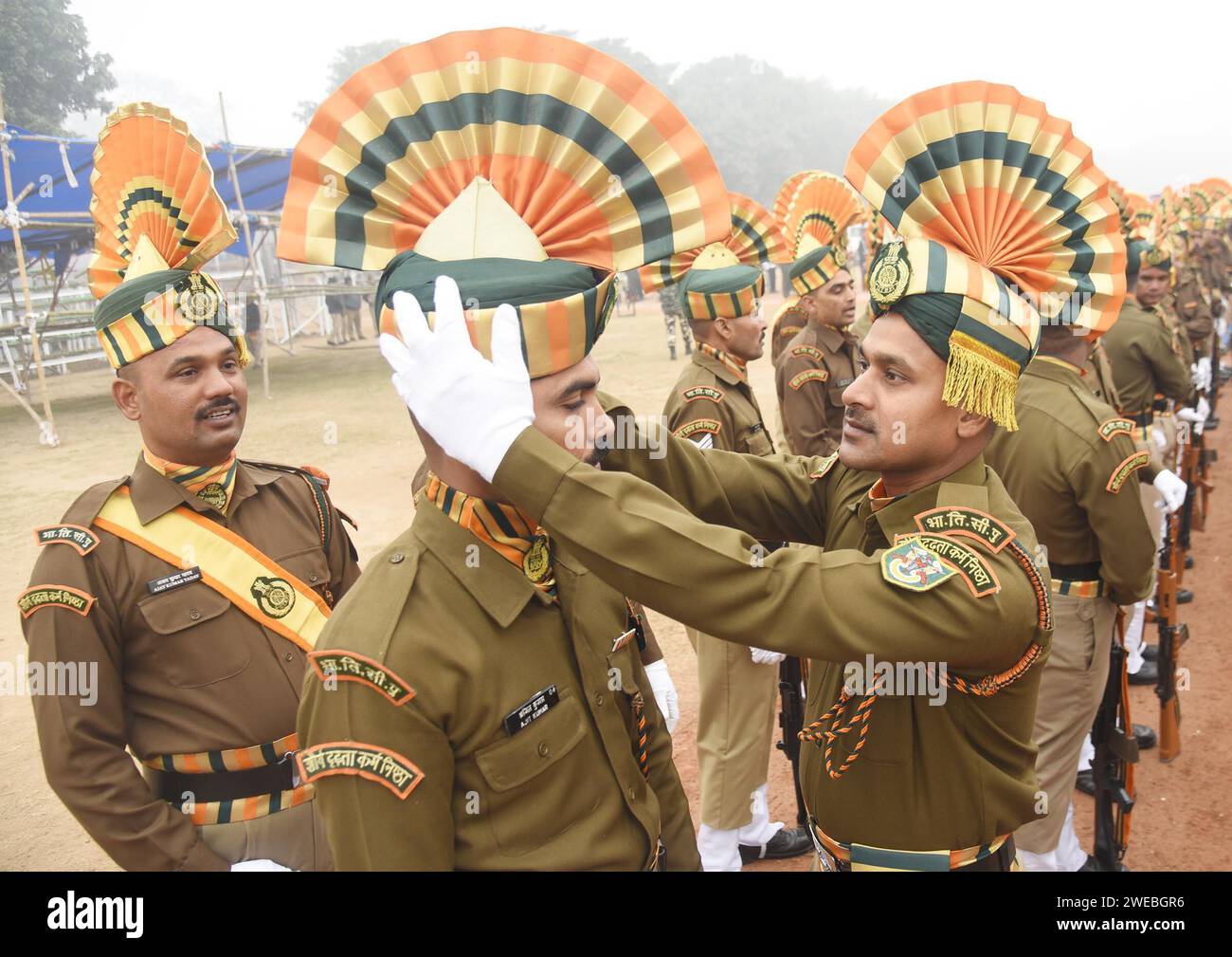 Patna, India. 24th Jan, 2024. PATNA, INDIA - JANUARY 24: ITBP Police ...