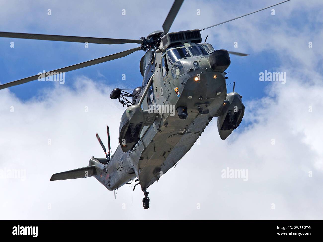 Ein Mehrzweckhubschrauber Mk41 Sea King der Marine. Ein ...