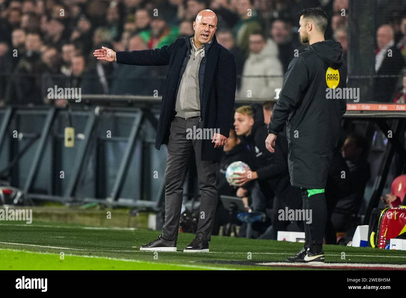Rotterdam, Netherlands. 24th Jan, 2024. Rotterdam - Feyenoord coach ...