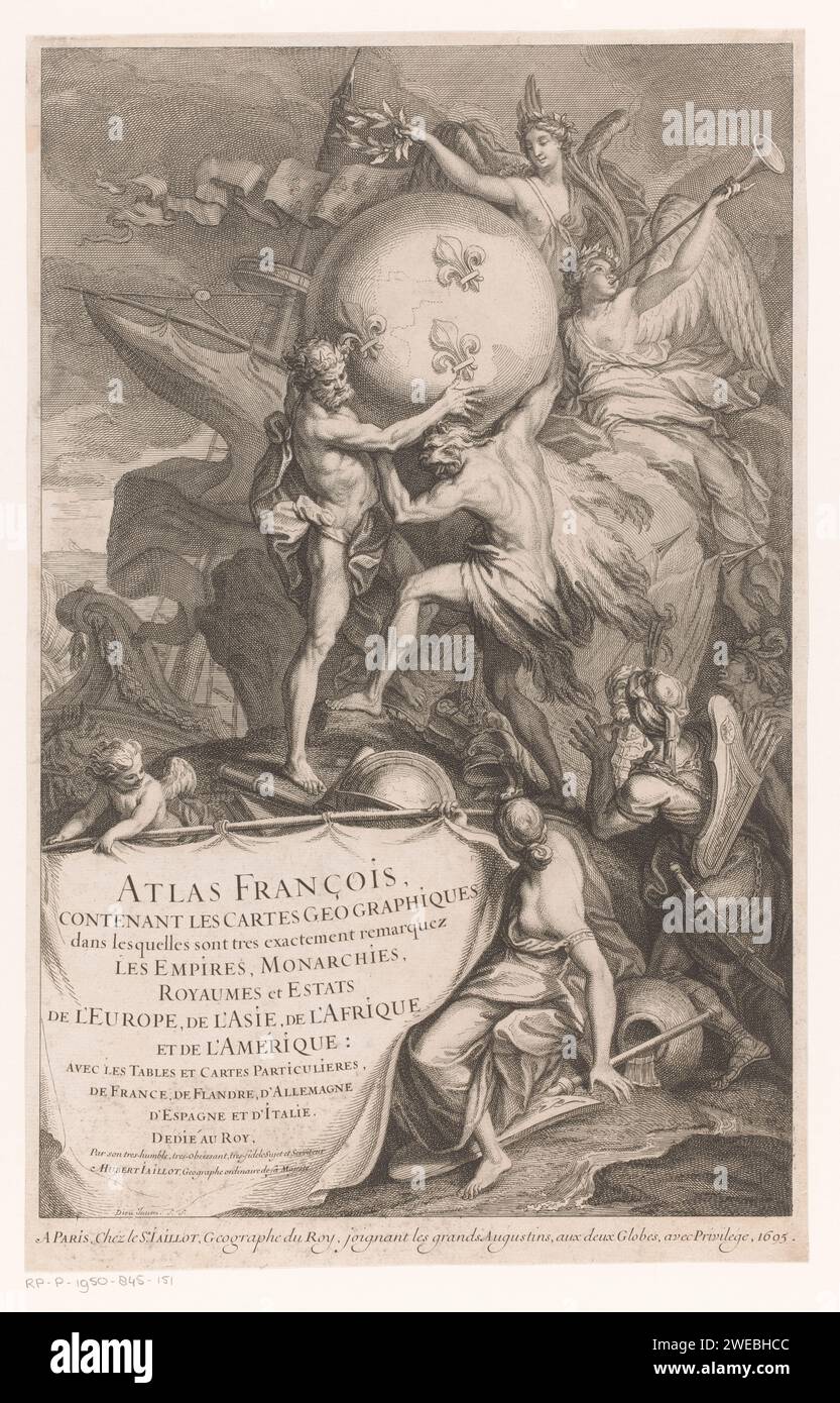 Hercules places a globe on the shoulders of Atlas, Anonymous, After ...