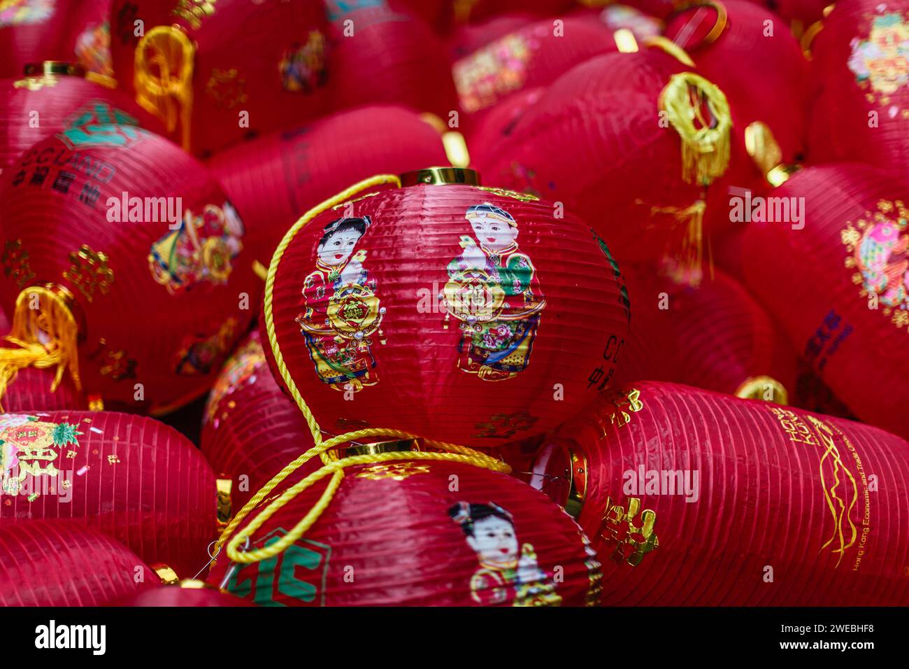 Piles of red lanterns as Chinese New Year preparations in London's ... Piles of red lanterns as Chinese New Year preparations in London's ...
