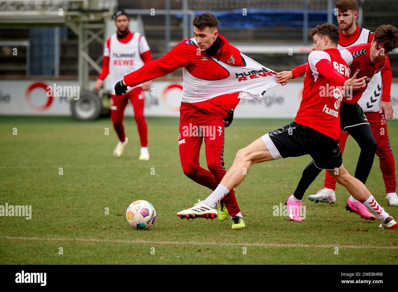 COLOGNE, GERMANY - 24 JANUARY, 2024: Denis Huseinbasic, Dejan Ljubicic ...