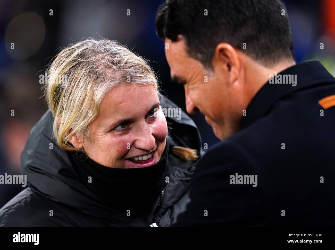 Chelsea manager Emma Hayes during the UEFA Women's Champions League ...