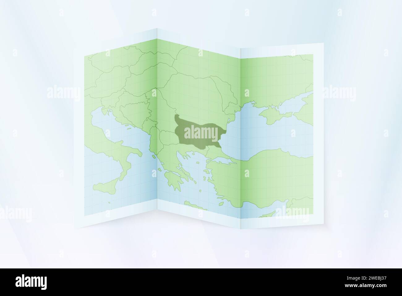 Bulgaria map, folded paper with Bulgaria map. Vector illustration Stock ...