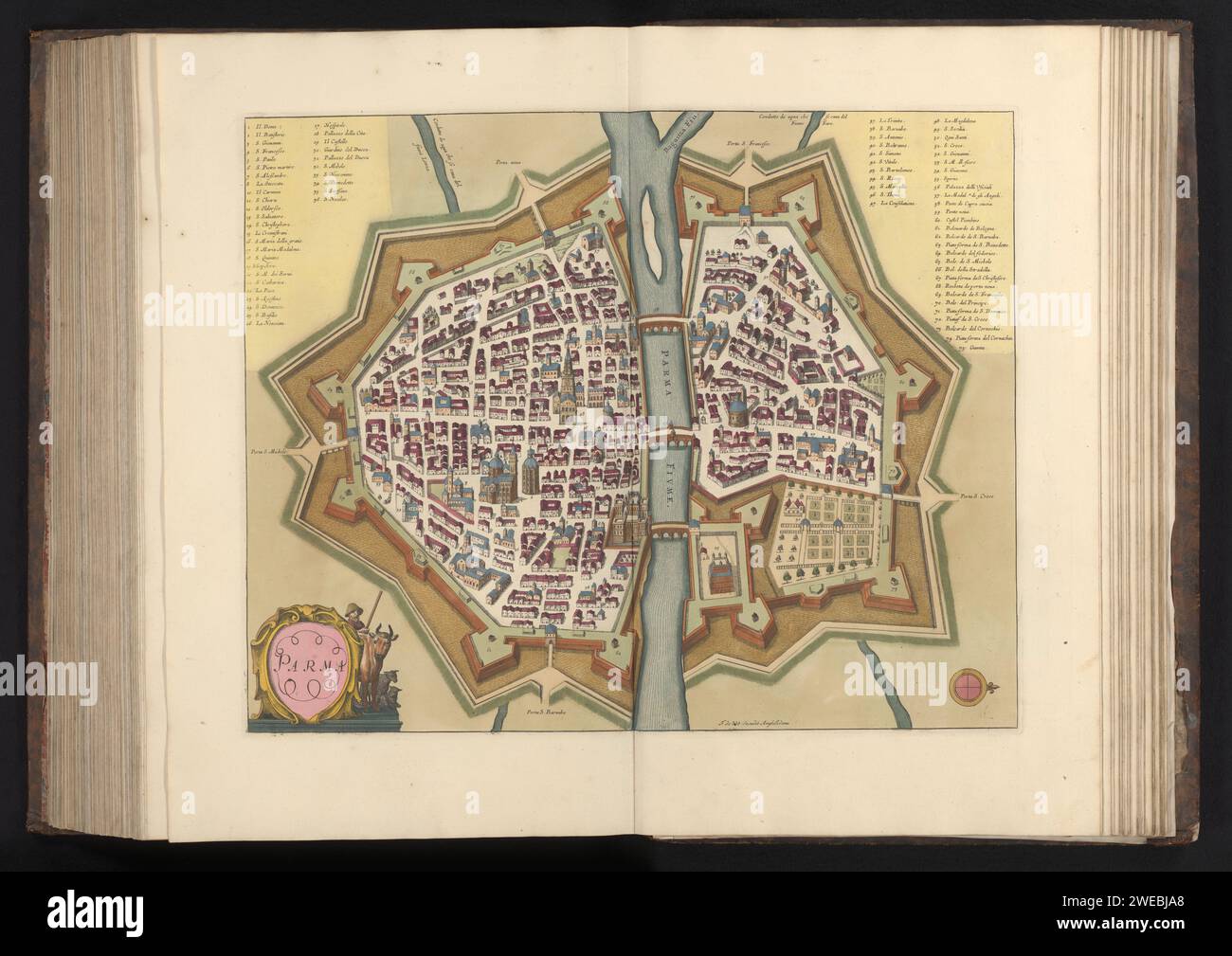 View of Parma in a nutshell perspective, Anonymous, 1693 - 1717 print View of Parma in a ...