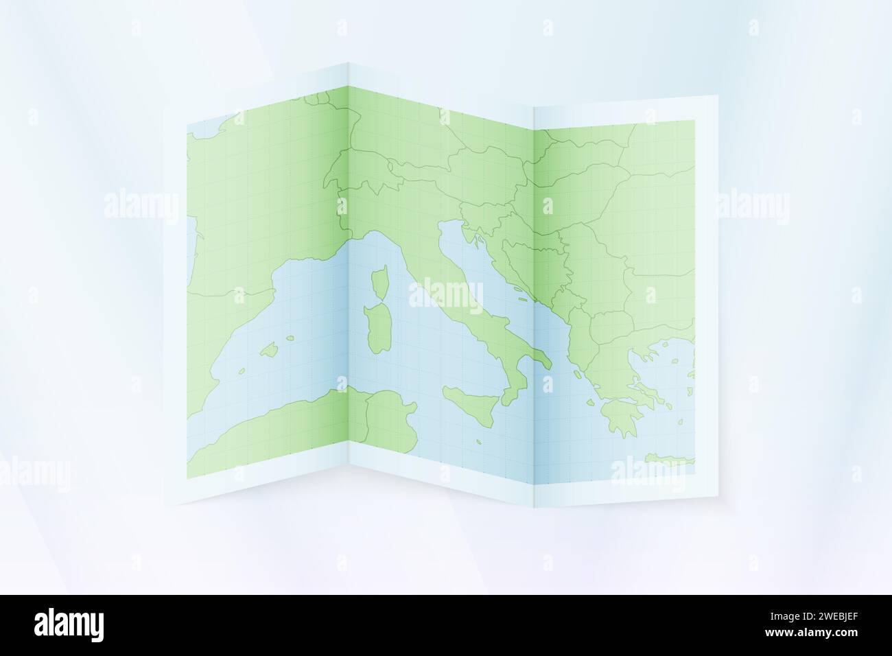 Vatican City map, folded paper with Vatican City map. Vector illustration Stock Vector Image ...