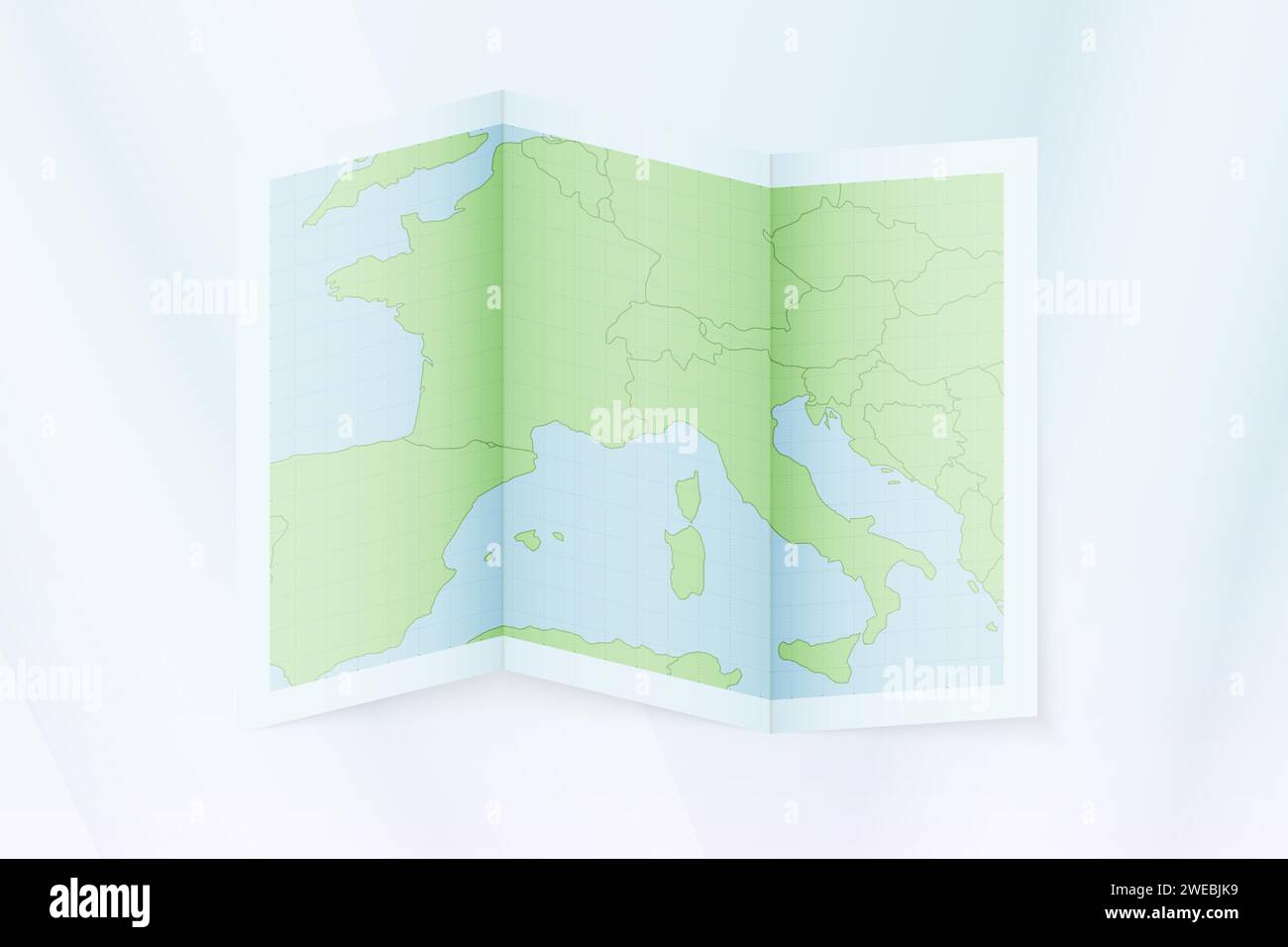 Monaco map, folded paper with Monaco map. Vector illustration Stock ...