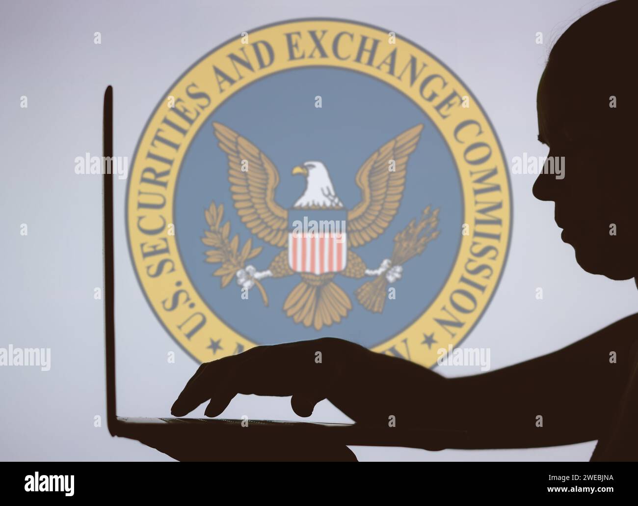 In this photo illustration, the U.S. Securities and Exchange Commission ...