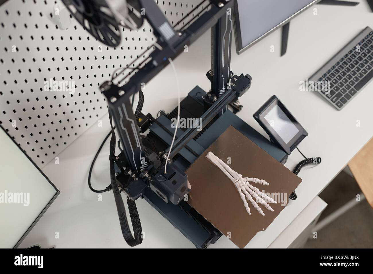 Hand Bone Model in 3D Printer Stock Photo - Alamy