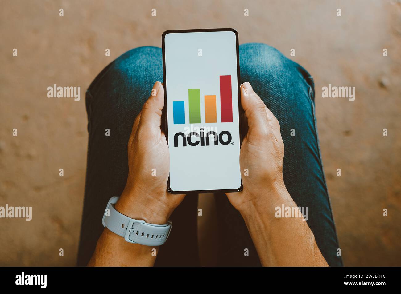 In this photo illustration, the nCino, Inc logo is displayed on a ...