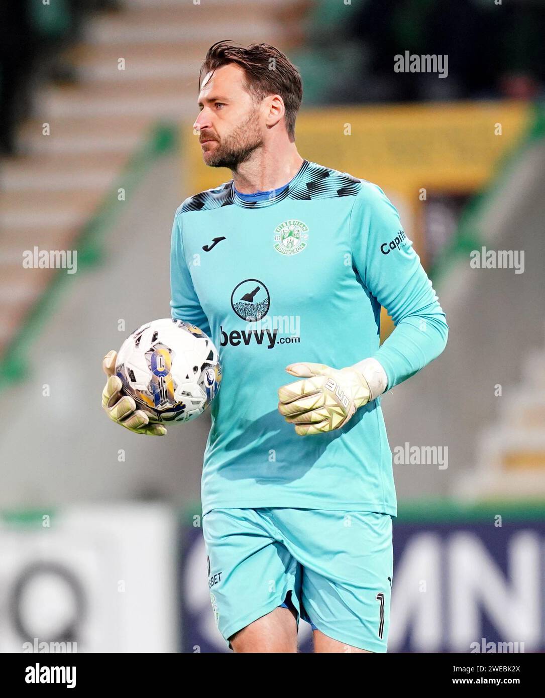 Hibernian goalkeeper David Marshall during the cinch Premiership match ...