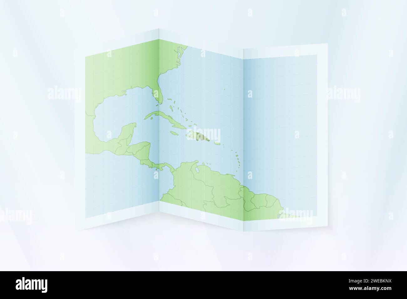 Dominican Republic map, folded paper with Dominican Republic map ...