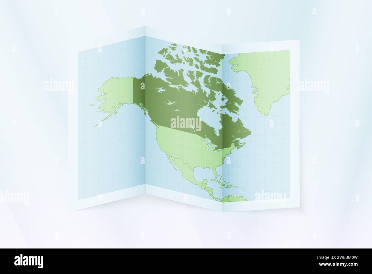 Canada map, folded paper with Canada map. Vector illustration Stock ...