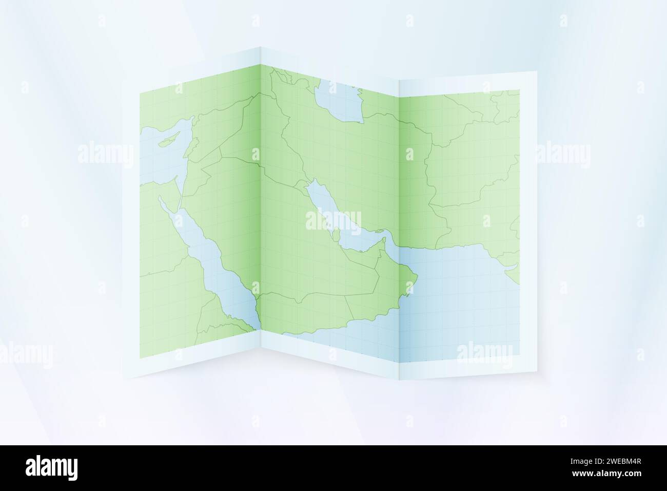 Bahrain map, folded paper with Bahrain map. Vector illustration Stock ...