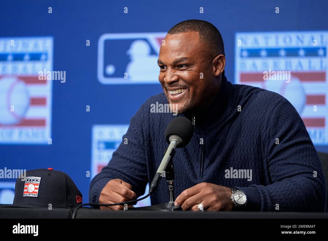 Former Texas Rangers third baseman Adrian Beltre speaks during a news ...