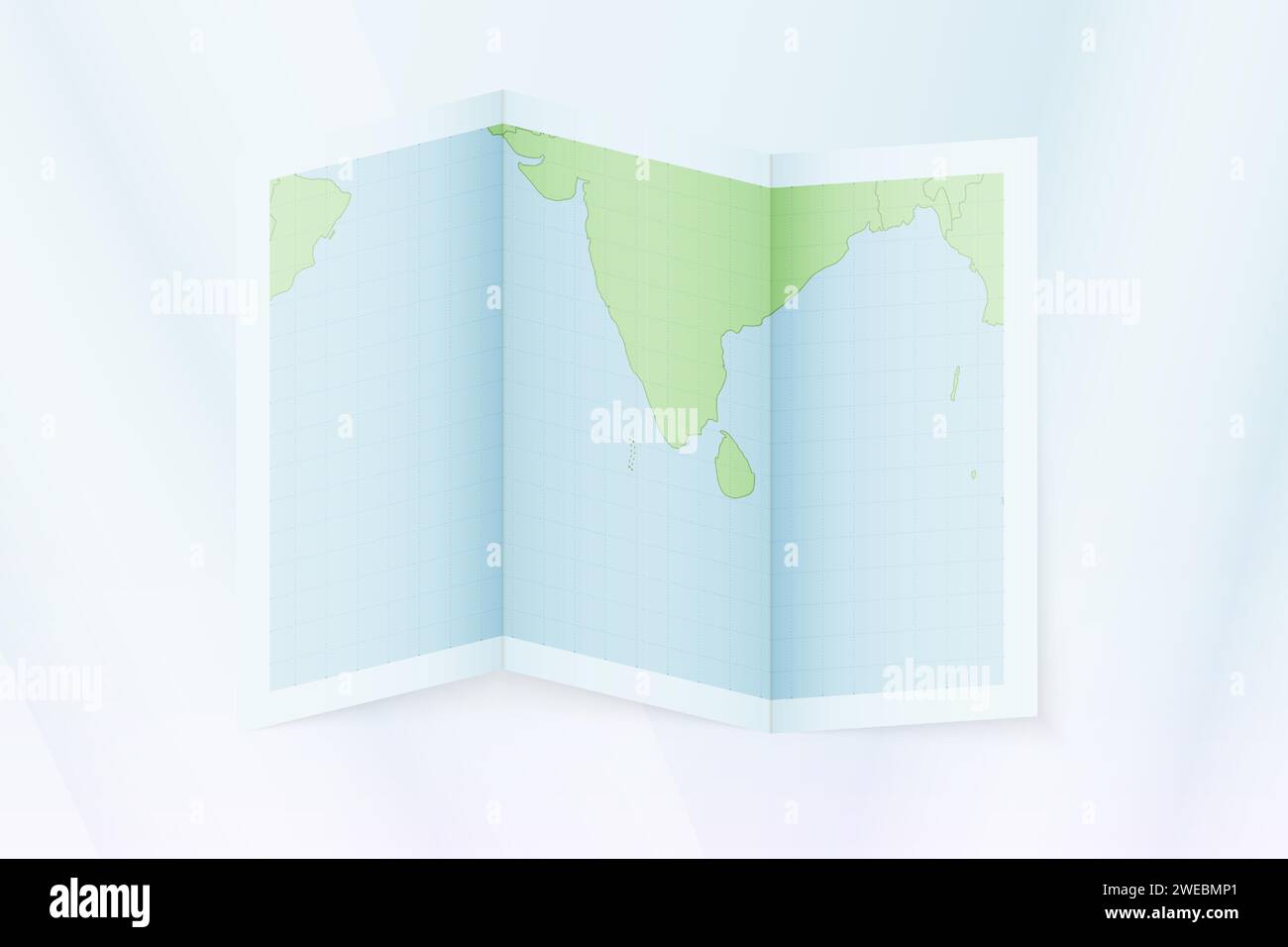 Maldives map, folded paper with Maldives map. Vector illustration Stock ...