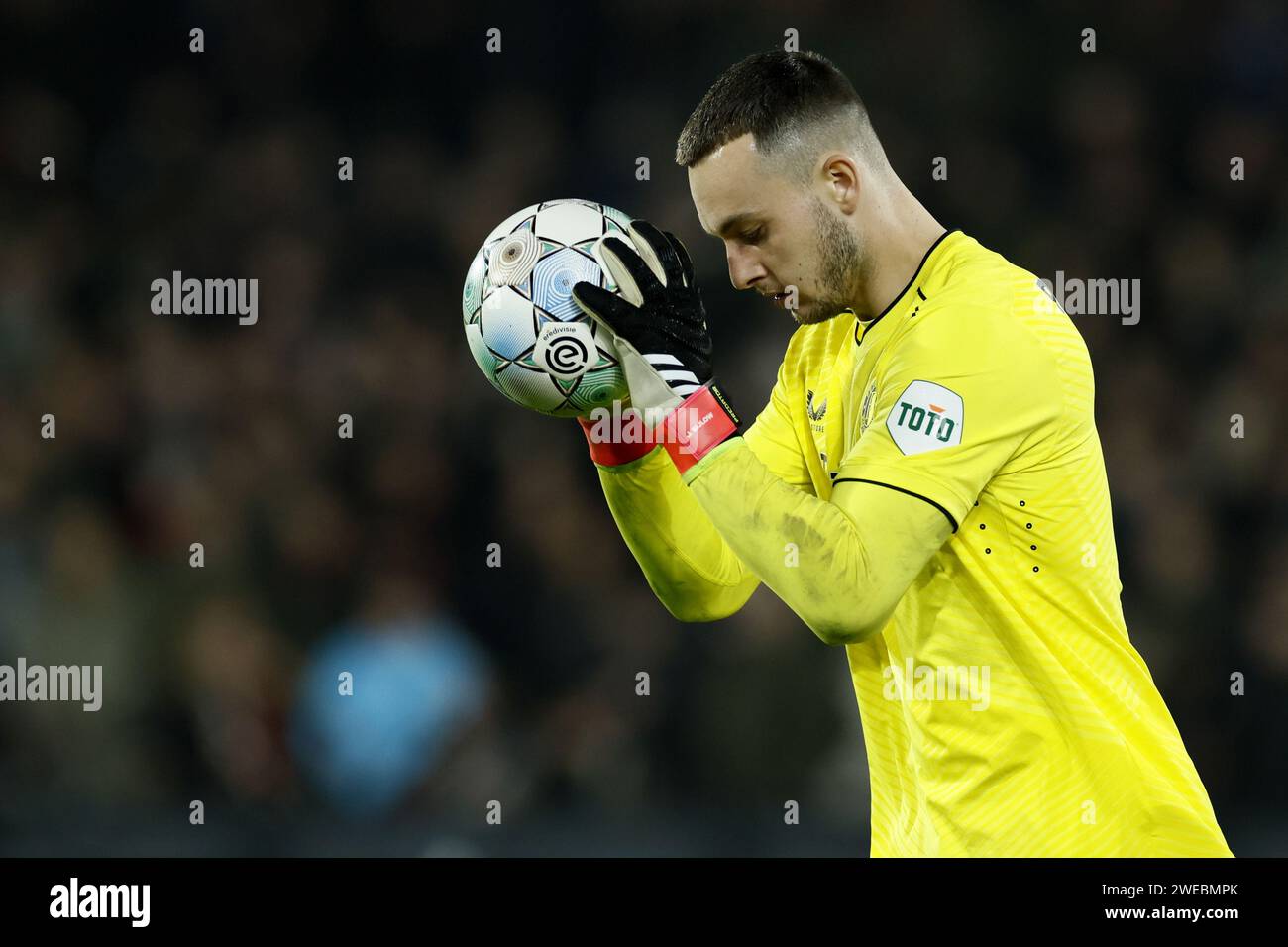 ROTTERDAM - Feyenoord goalkeeper Justin Bijlow during the TOTO KNVB Cup match between Feyenoord ...