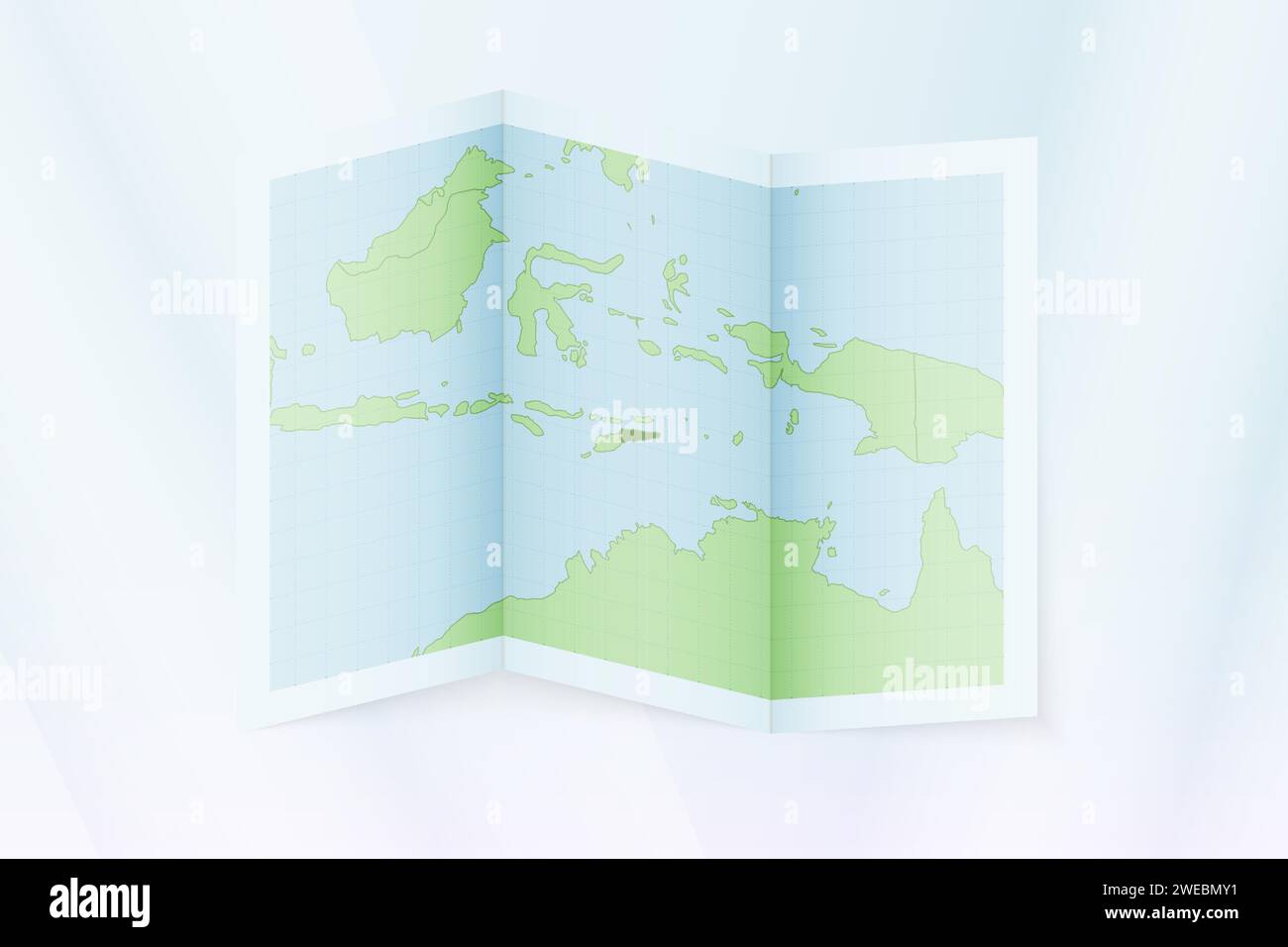 East Timor map, folded paper with East Timor map. Vector illustration ...