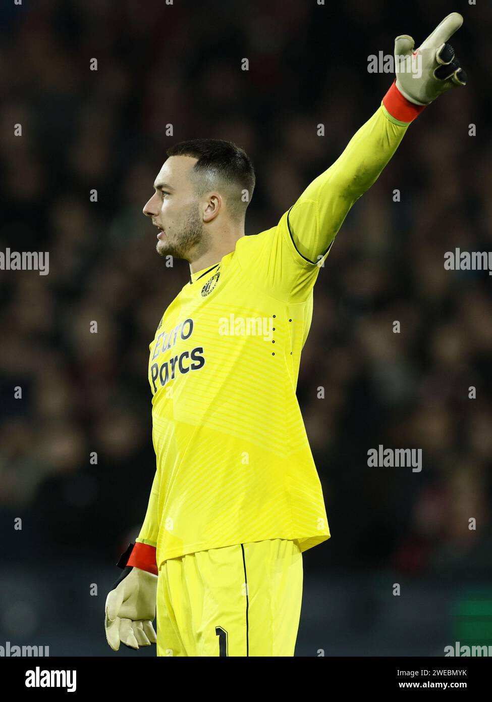 ROTTERDAM - Feyenoord goalkeeper Justin Bijlow during the TOTO KNVB Cup match between Feyenoord ...