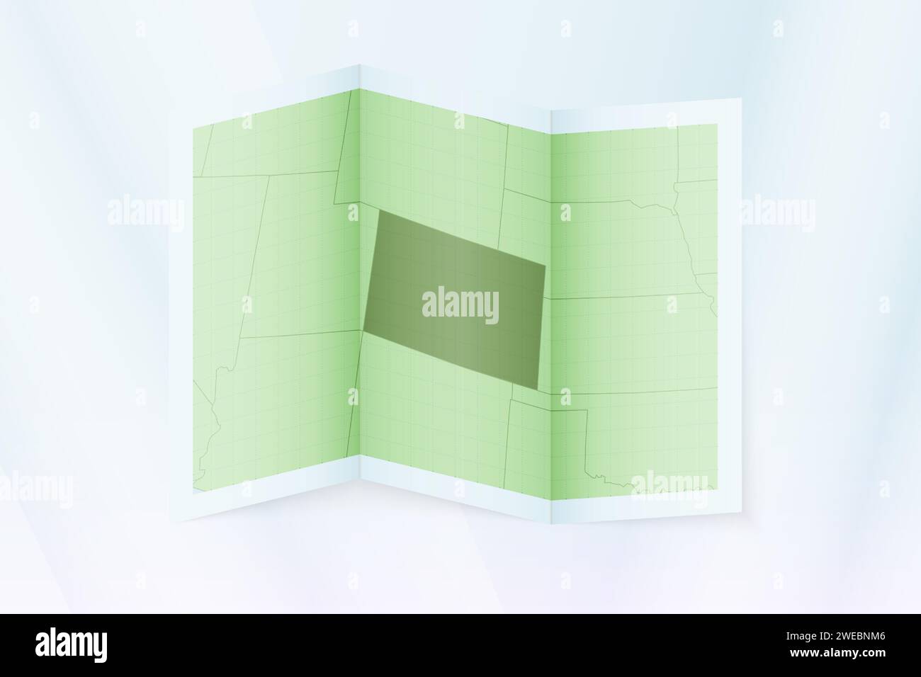 Colorado map, folded paper with Colorado map. Vector illustration Stock ...