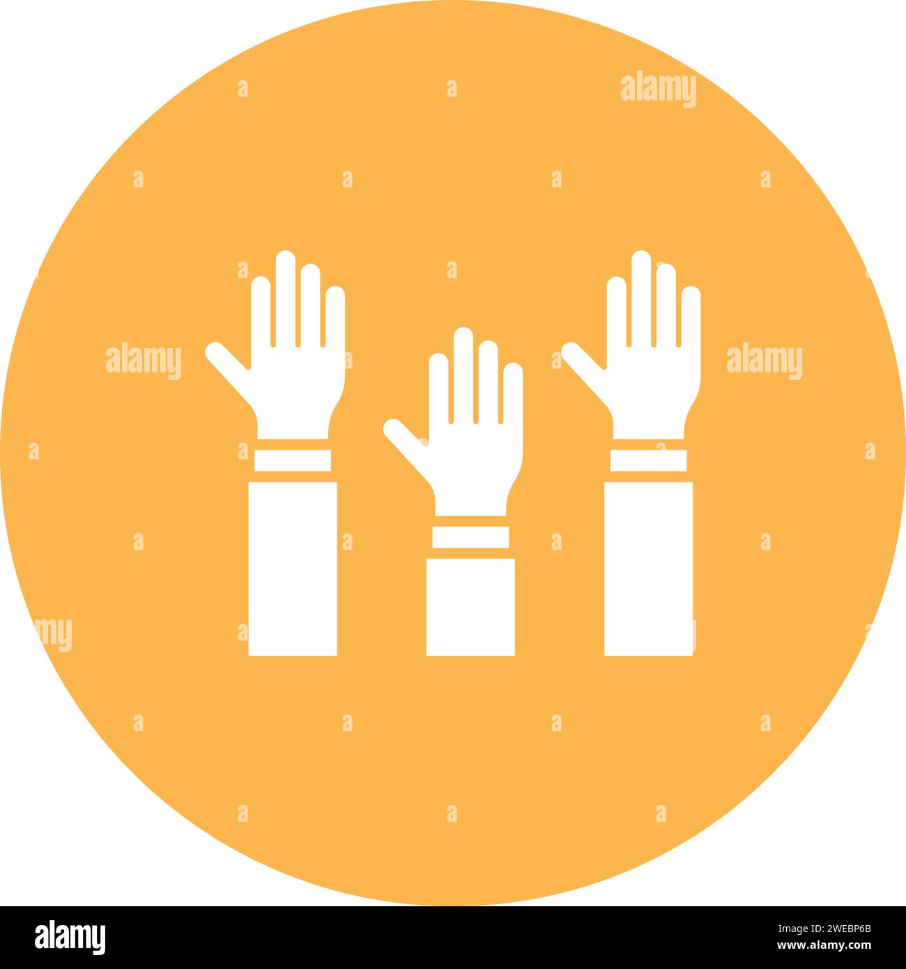 Raising Hands icon vector image. Suitable for mobile application web ...