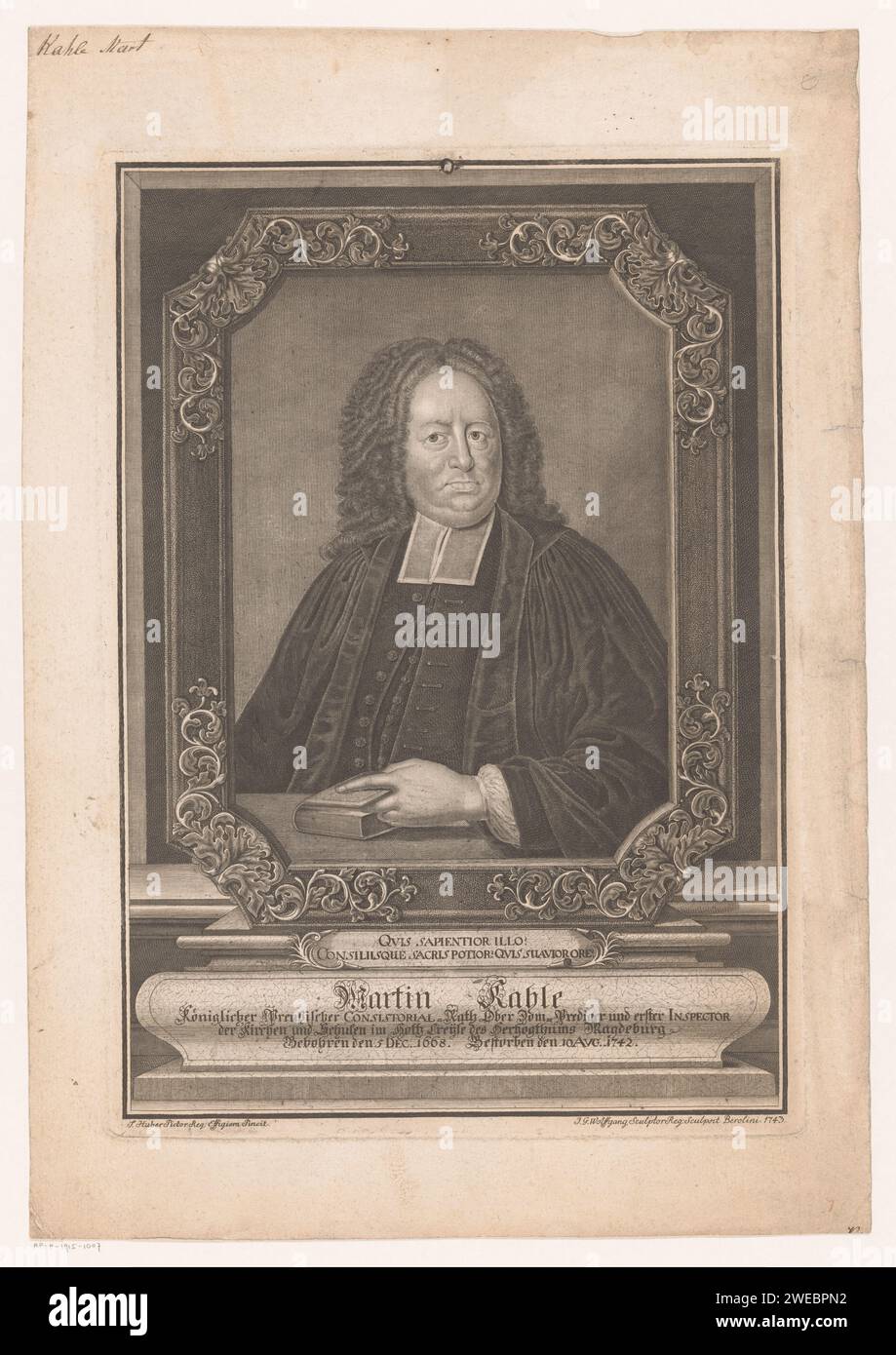 Johann rudolf 1668 1748 hi-res stock photography and images - Alamy