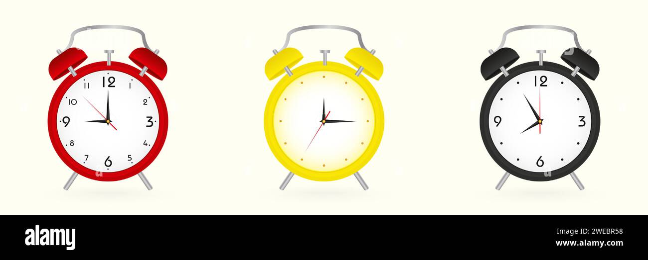 Three dial clock Stock Vector Images - Alamy