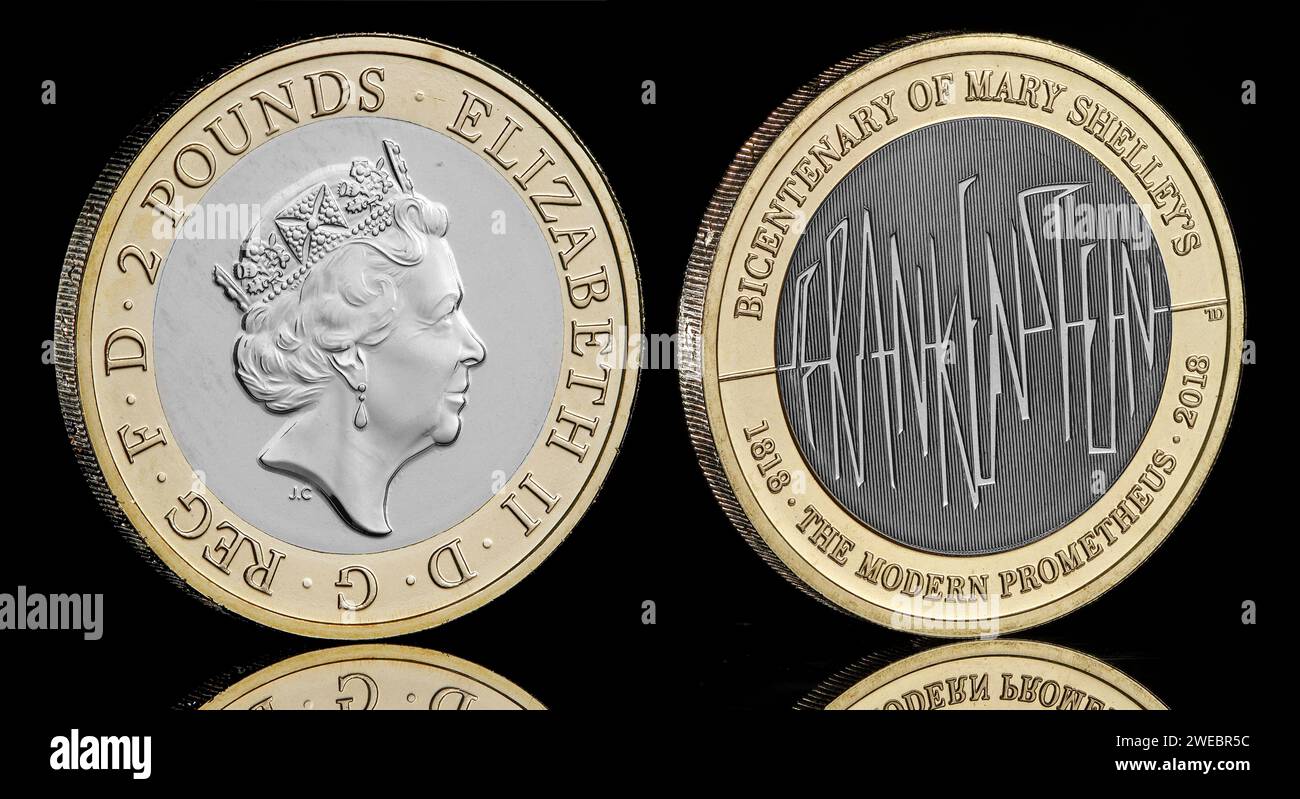 Frankenstein 2 pound coin hi-res stock photography and images - Alamy