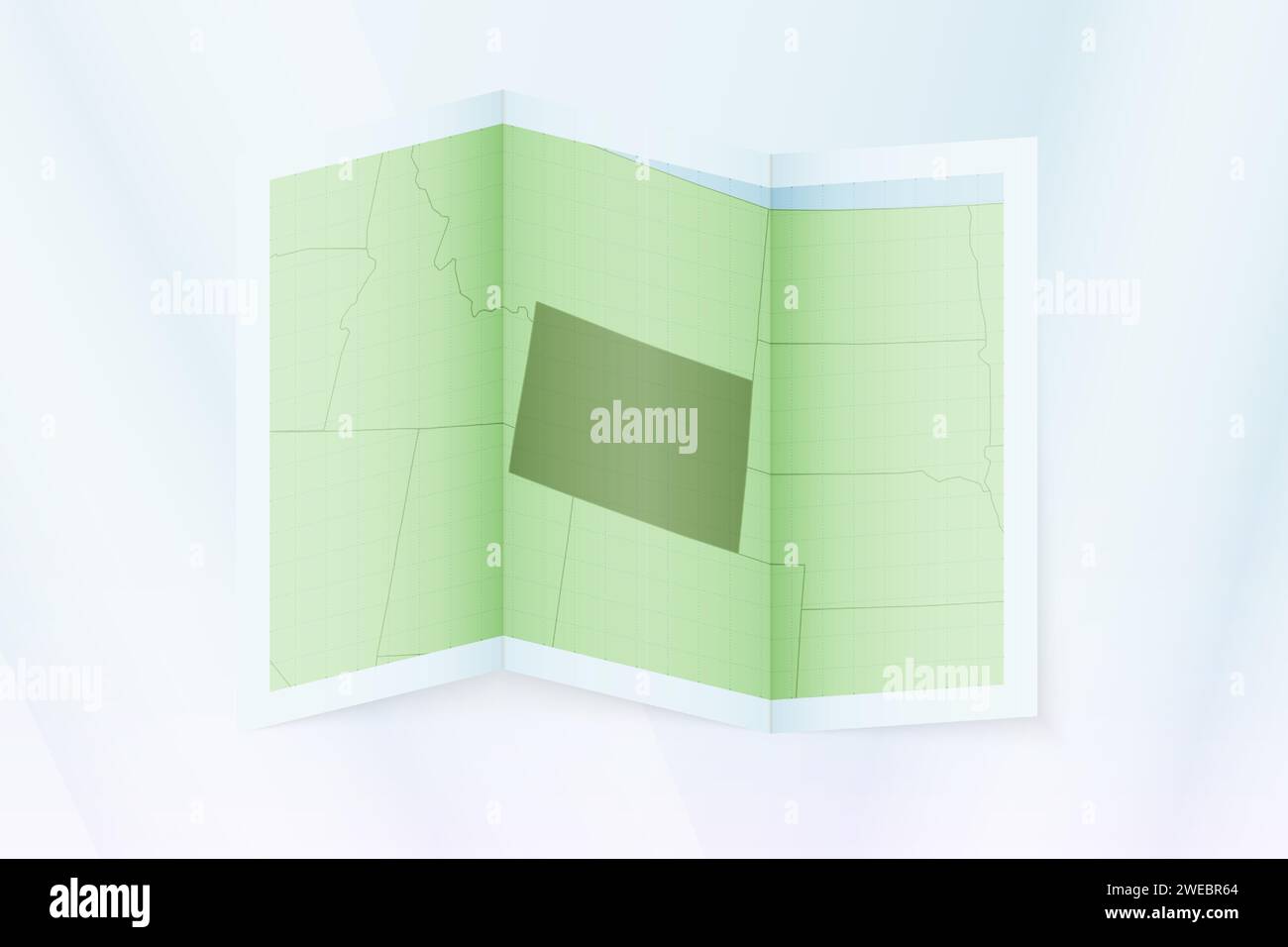 Wyoming map, folded paper with Wyoming map. Vector illustration Stock ...