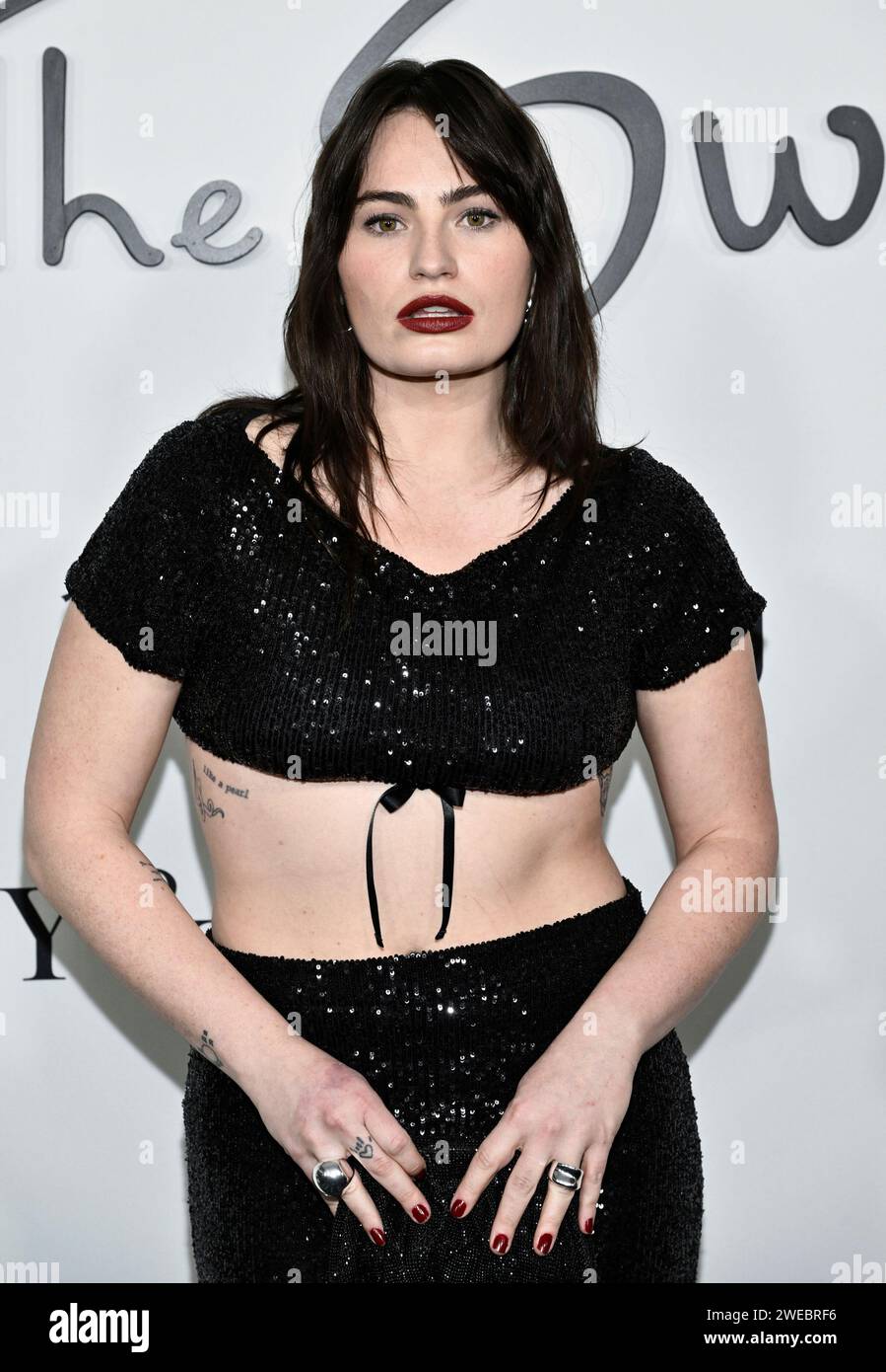 Kathryn Gallagher attends the premiere of FX's "Feud: Capote Vs. The ...