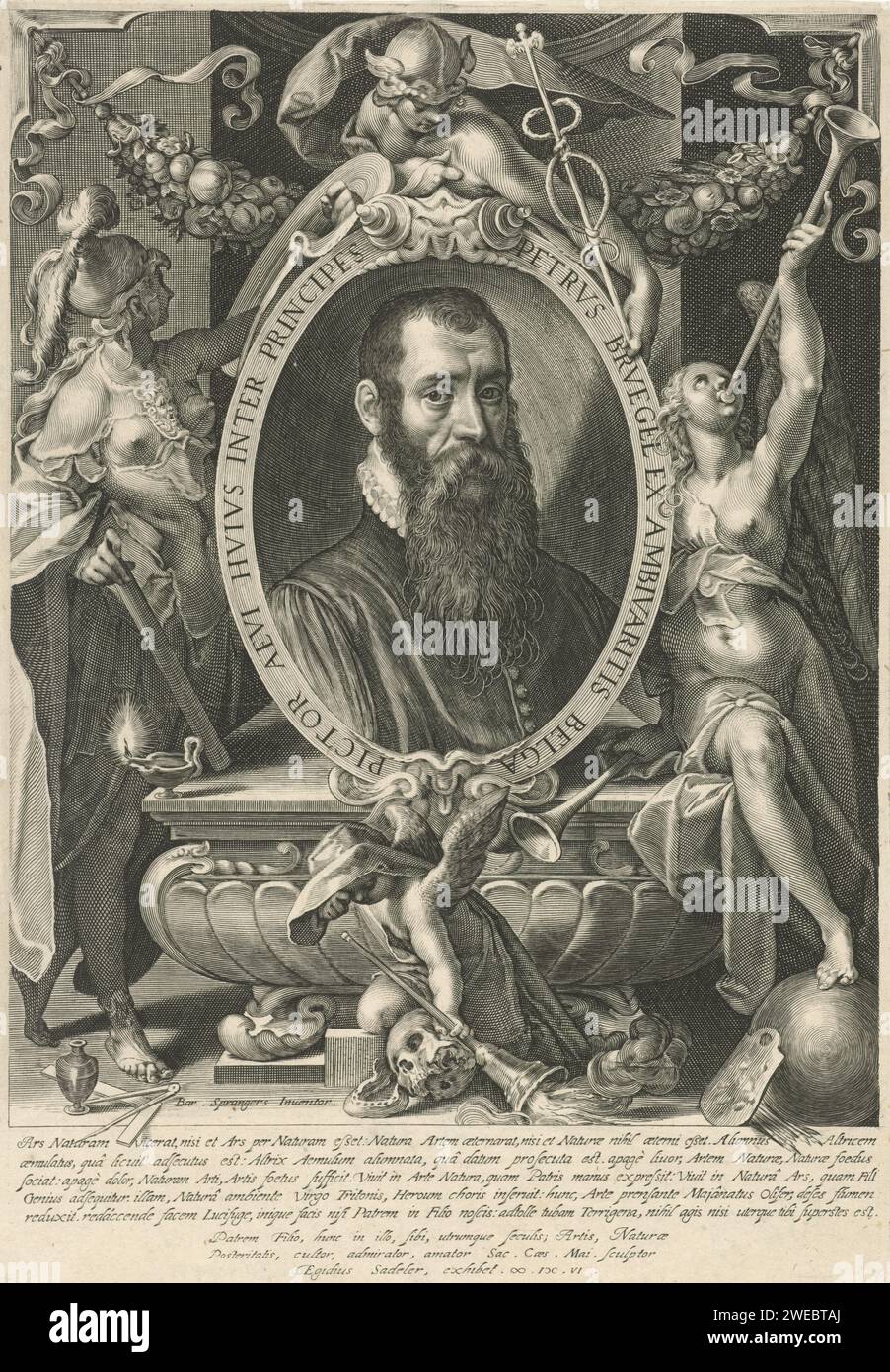 Portret van Pieter Brueghel de Jonge, Giles Sadeler (2), after ...