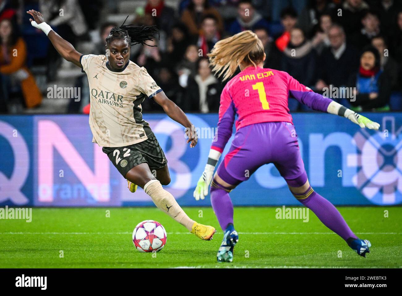 Paris, France, France. 24th Jan, 2024. Tabitha CHAWINGA of PSG during ...