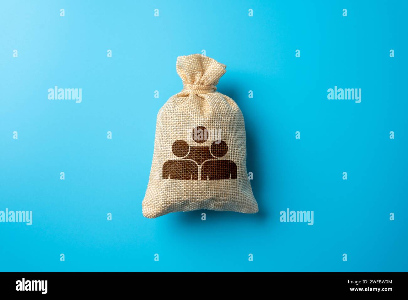 Bag with a symbol of people. A movement, organization, or initiative ...